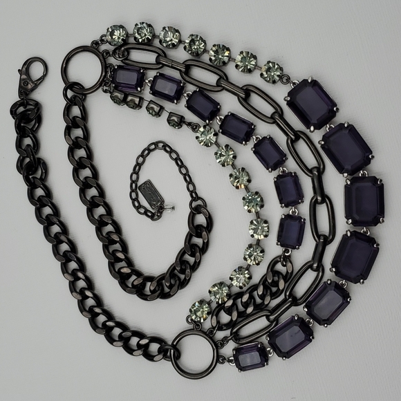 Kenneth Cole | Jewelry | Kenneth Cole Multi Strand Rhinestone Necklace ...